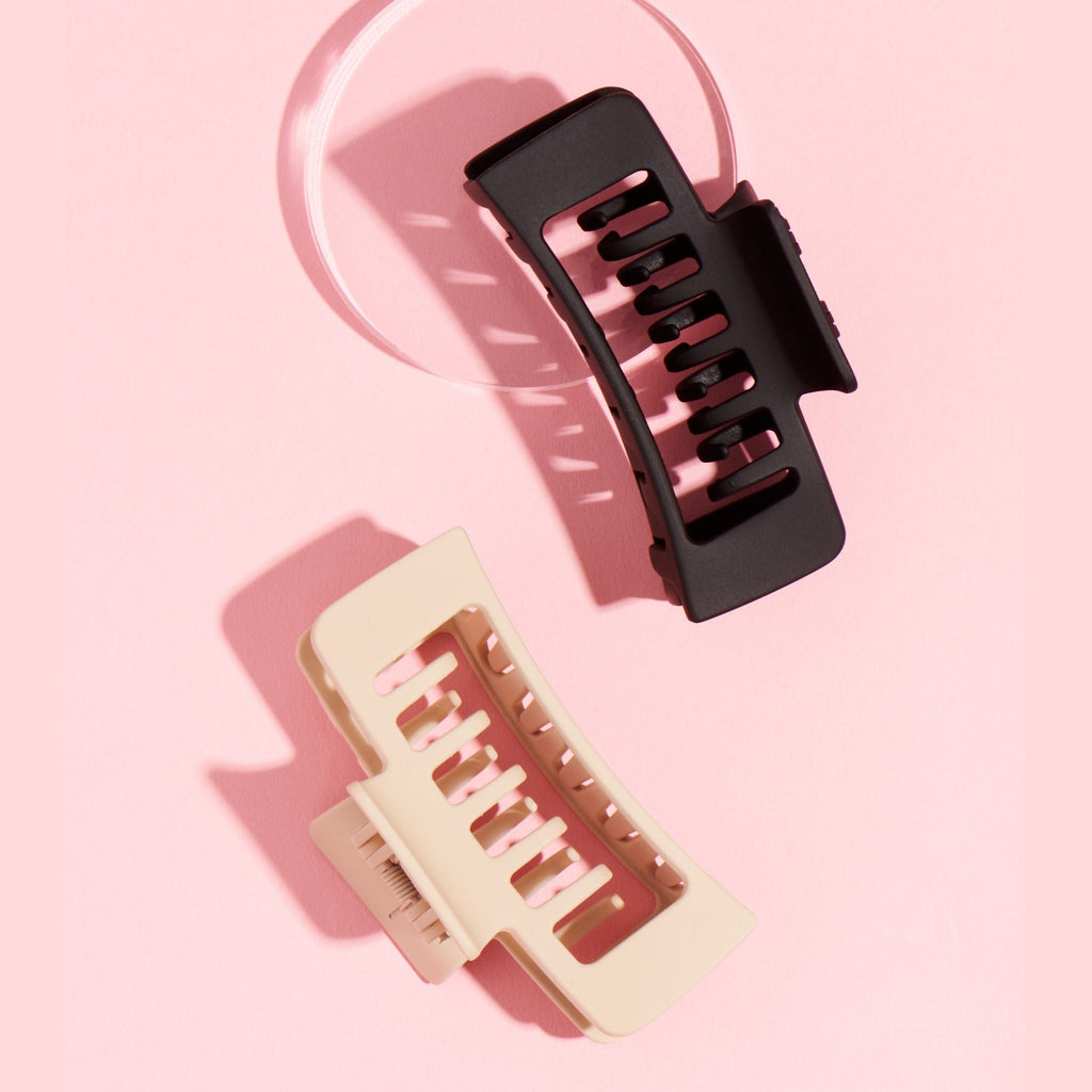 Loop Claw Clip Duo - Black & Tan | GIMME Beauty