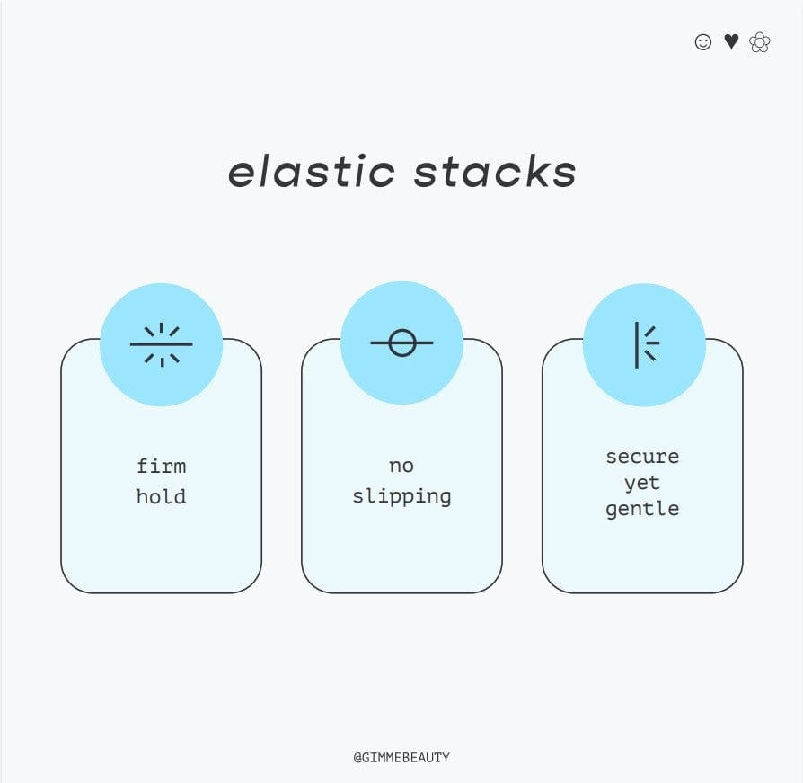 Elastic Stacks - Clear 320PC | GIMME Beauty